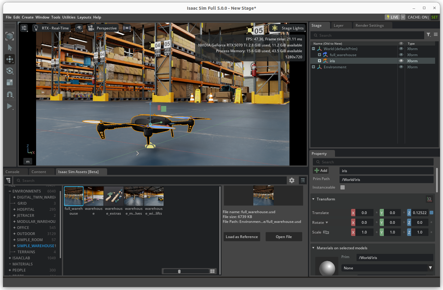 Isaac Sim for Drone Simulation | Noah Lugon-Moulin